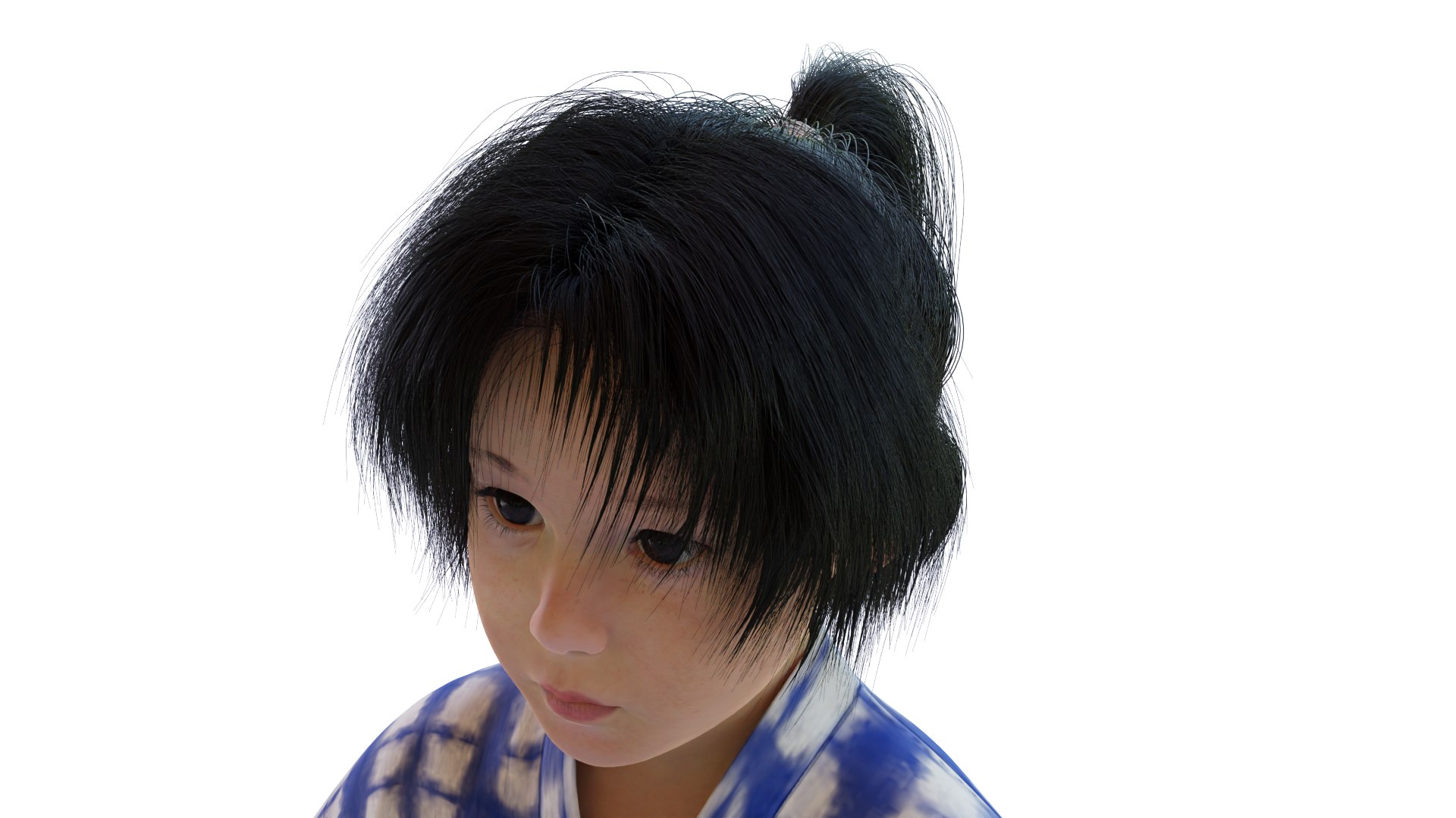 A Child Character In A Kimono LITTLE KANO 3D Model - TurboSquid 2037731
