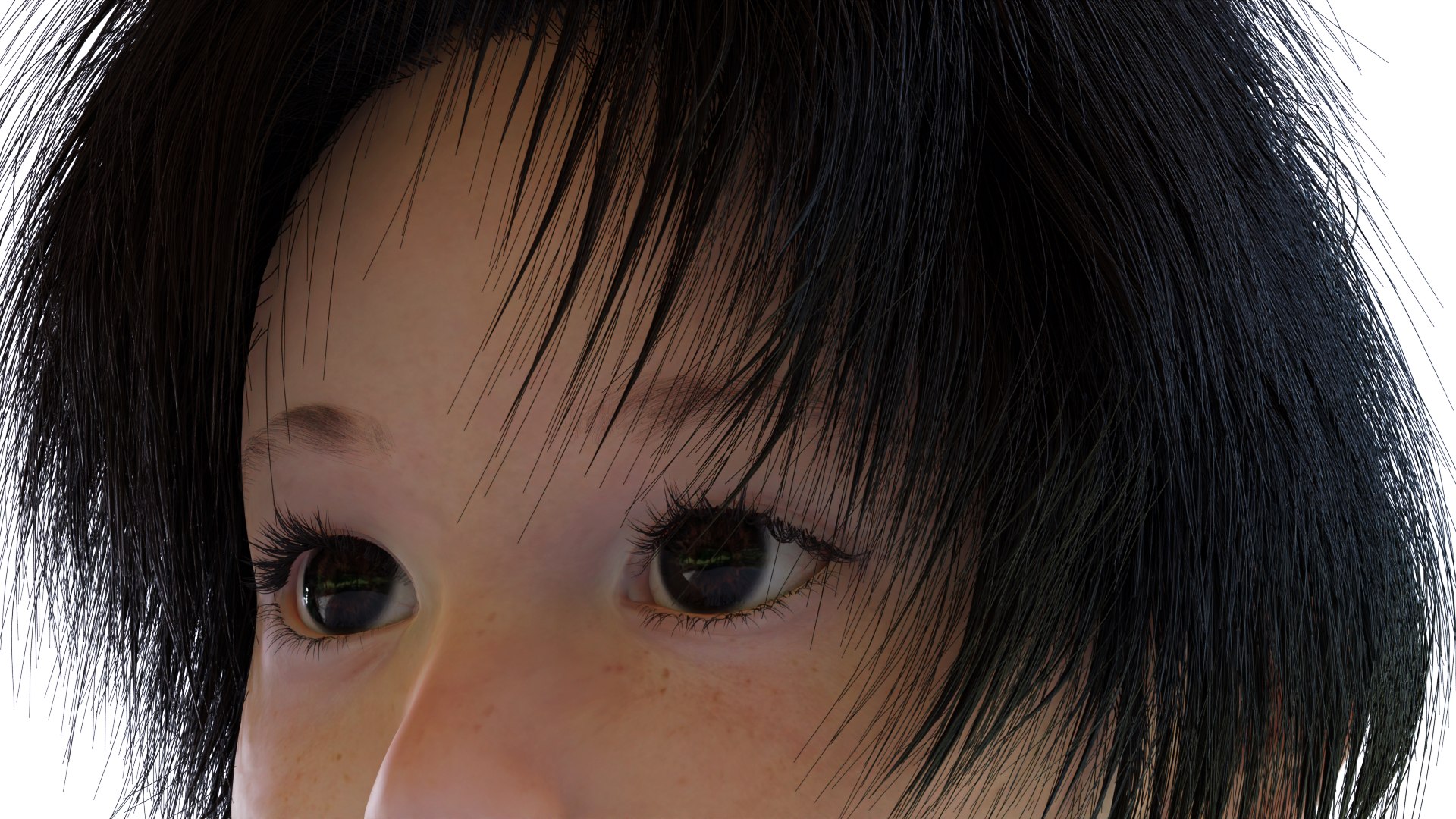 A Child Character In A Kimono LITTLE KANO 3D Model - TurboSquid 2037731