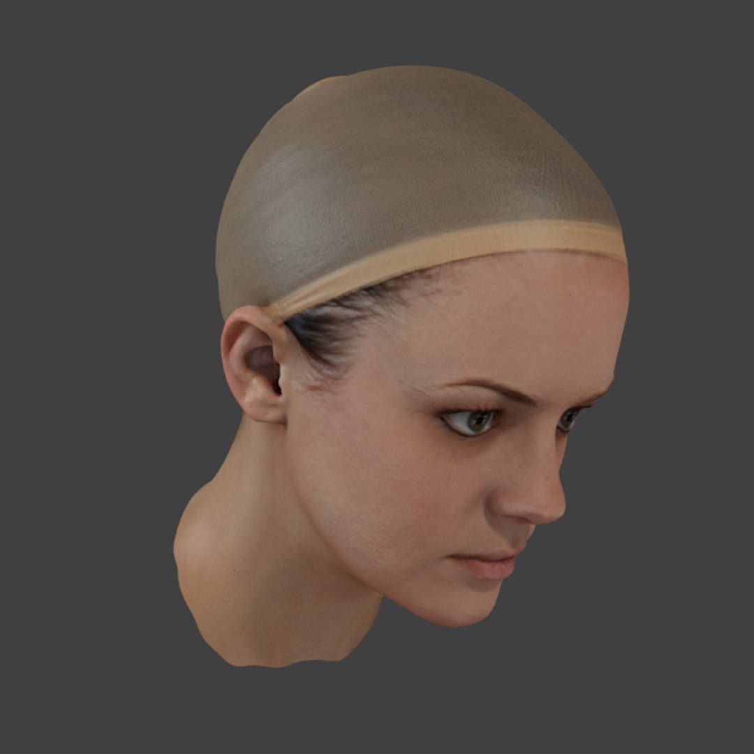 3d accurate scan girls head model