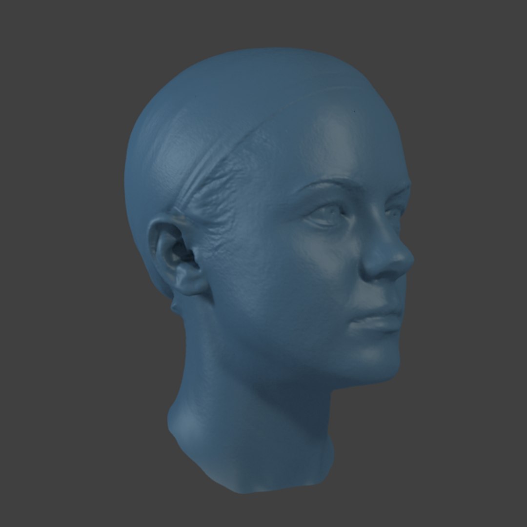 3d accurate scan girls head model