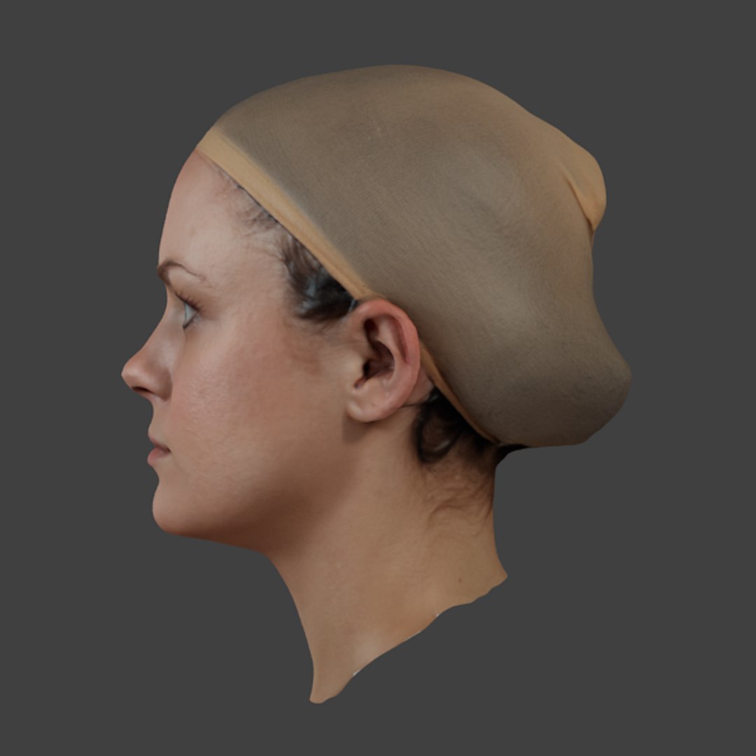 3d accurate scan girls head model