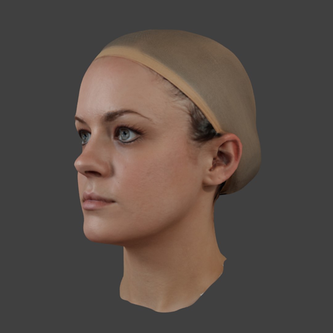 3d accurate scan girls head model