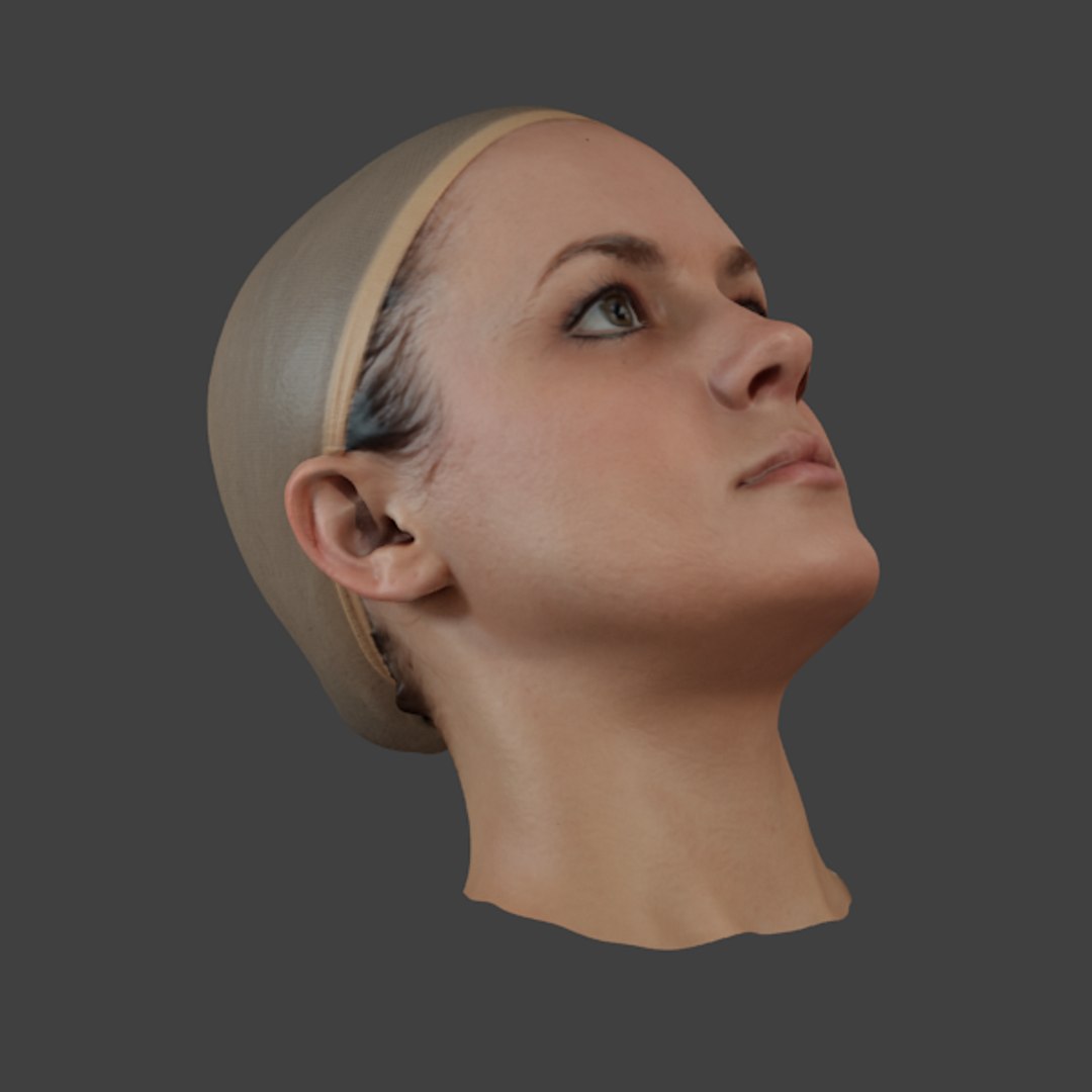 3d accurate scan girls head model