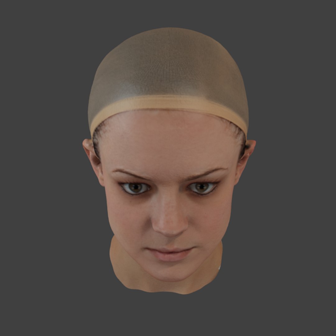 3d accurate scan girls head model