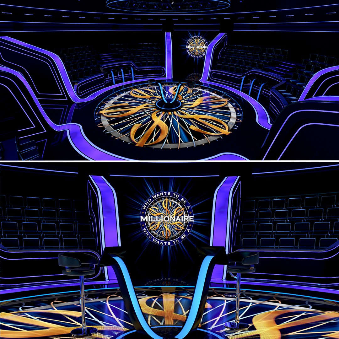 3D Millionaire TV Studio US Modern Set - TurboSquid 2199325