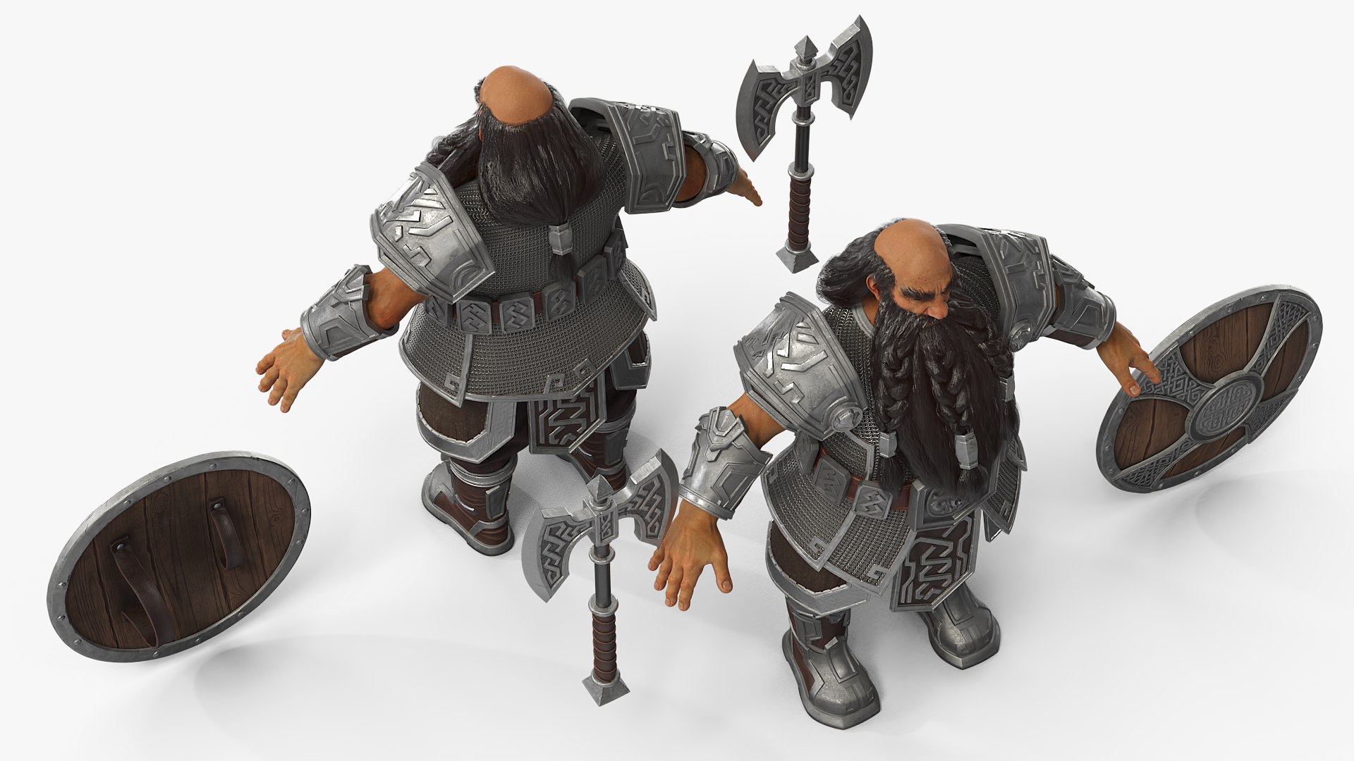 Fantasy Dwarf Character In Chainmail 3D Model - TurboSquid 2392366