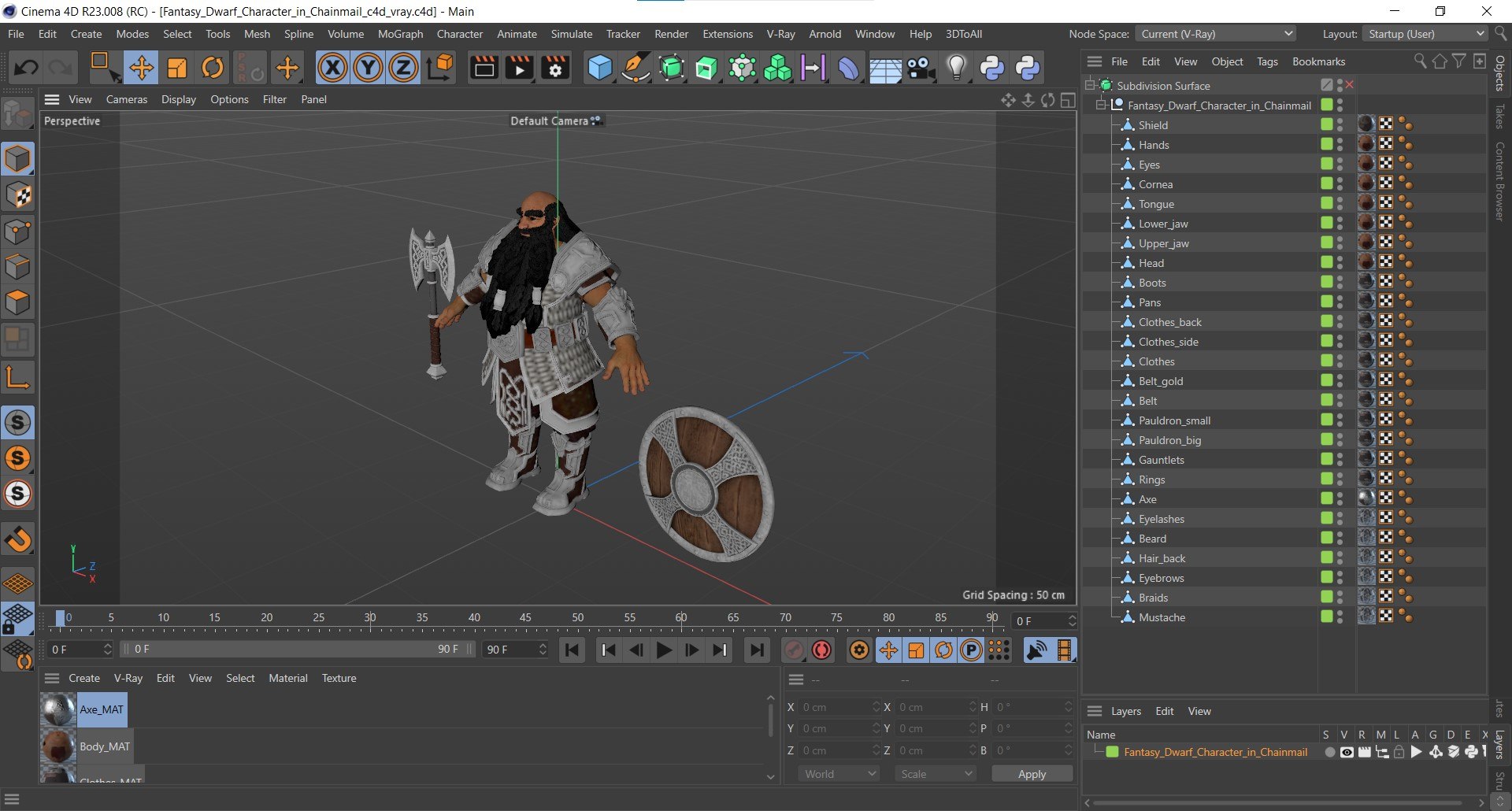 Fantasy Dwarf Character In Chainmail 3D Model - TurboSquid 2392366