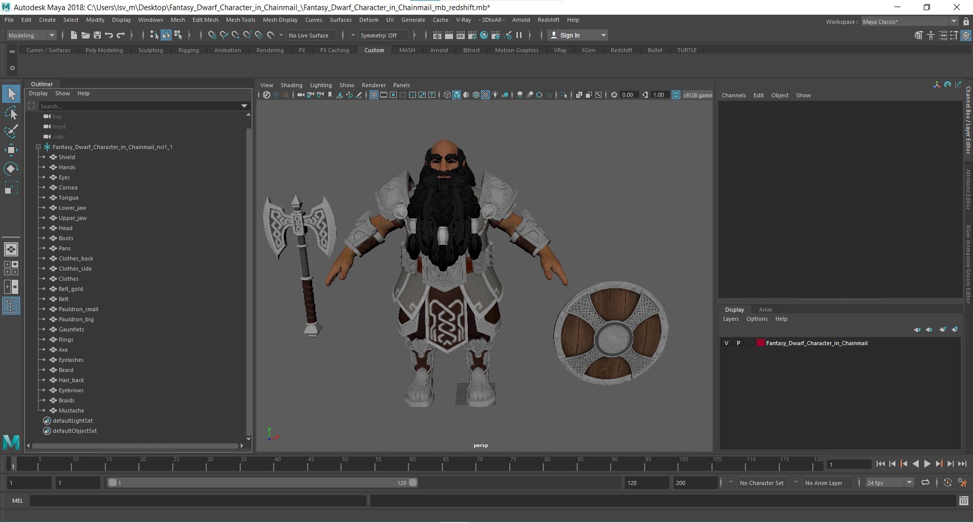 Fantasy Dwarf Character In Chainmail 3D Model - TurboSquid 2392366