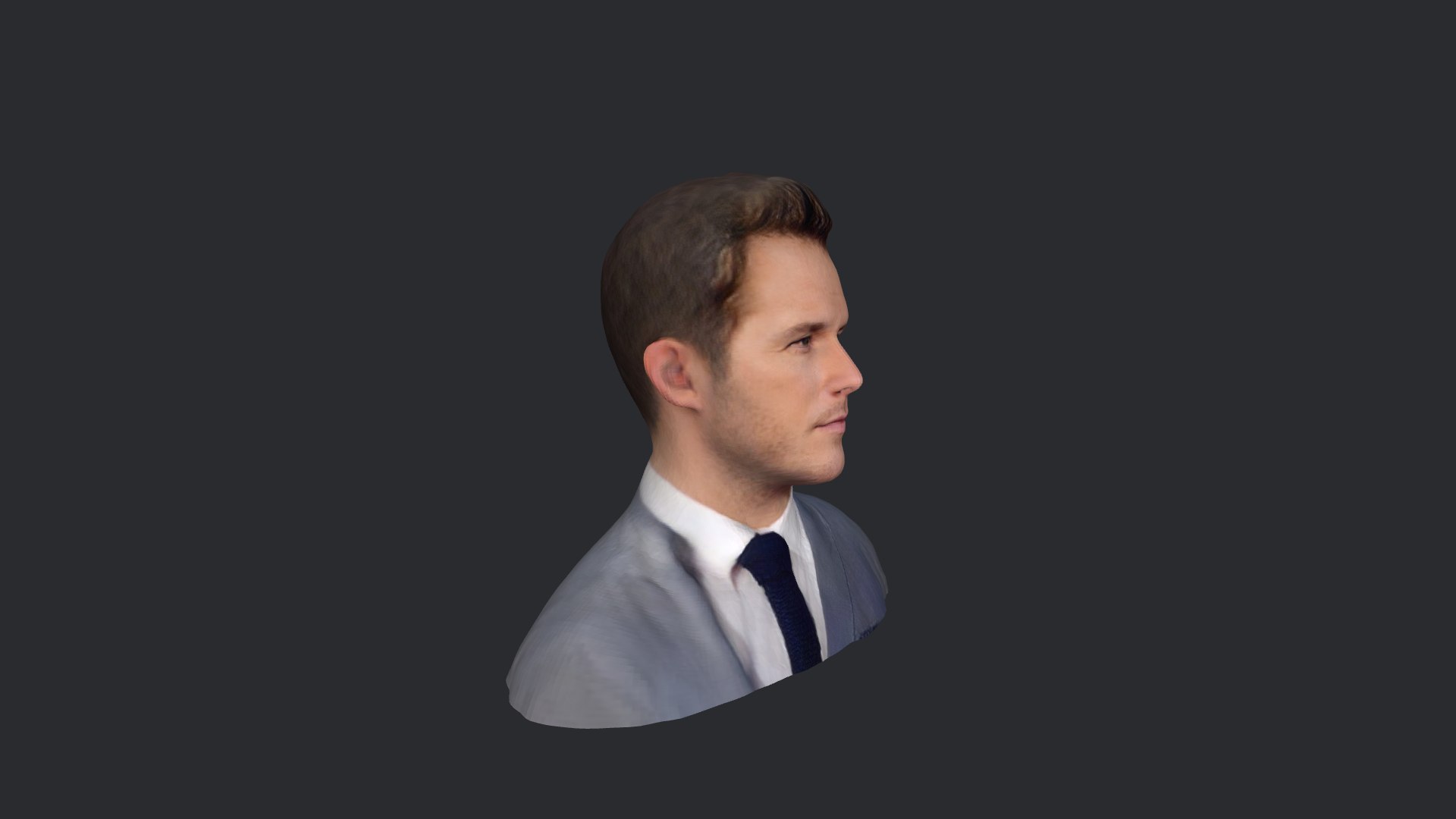 Star-Lord Chris Pratt- Realistic Bust Head Ready 3d Model 3D Model ...