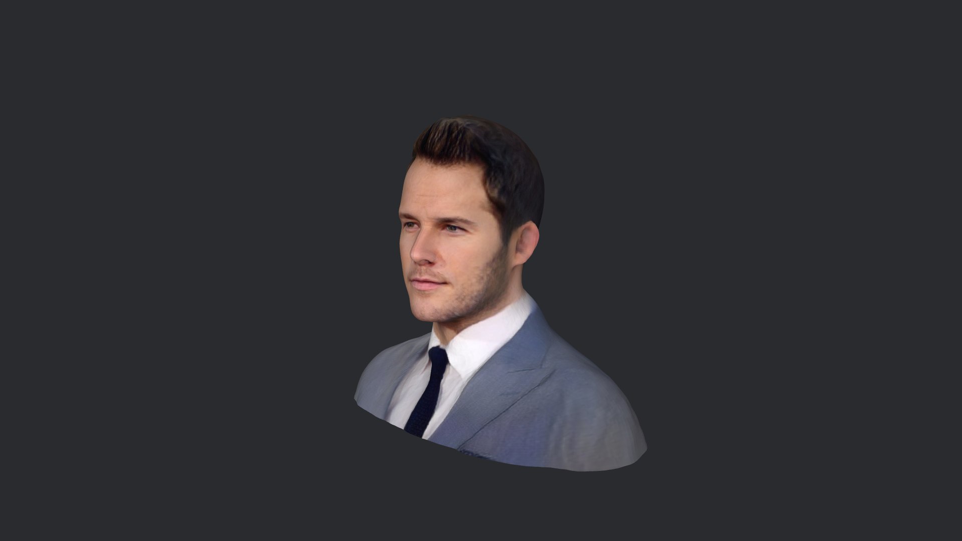 Star-Lord Chris Pratt- Realistic Bust Head Ready 3d Model 3D Model ...