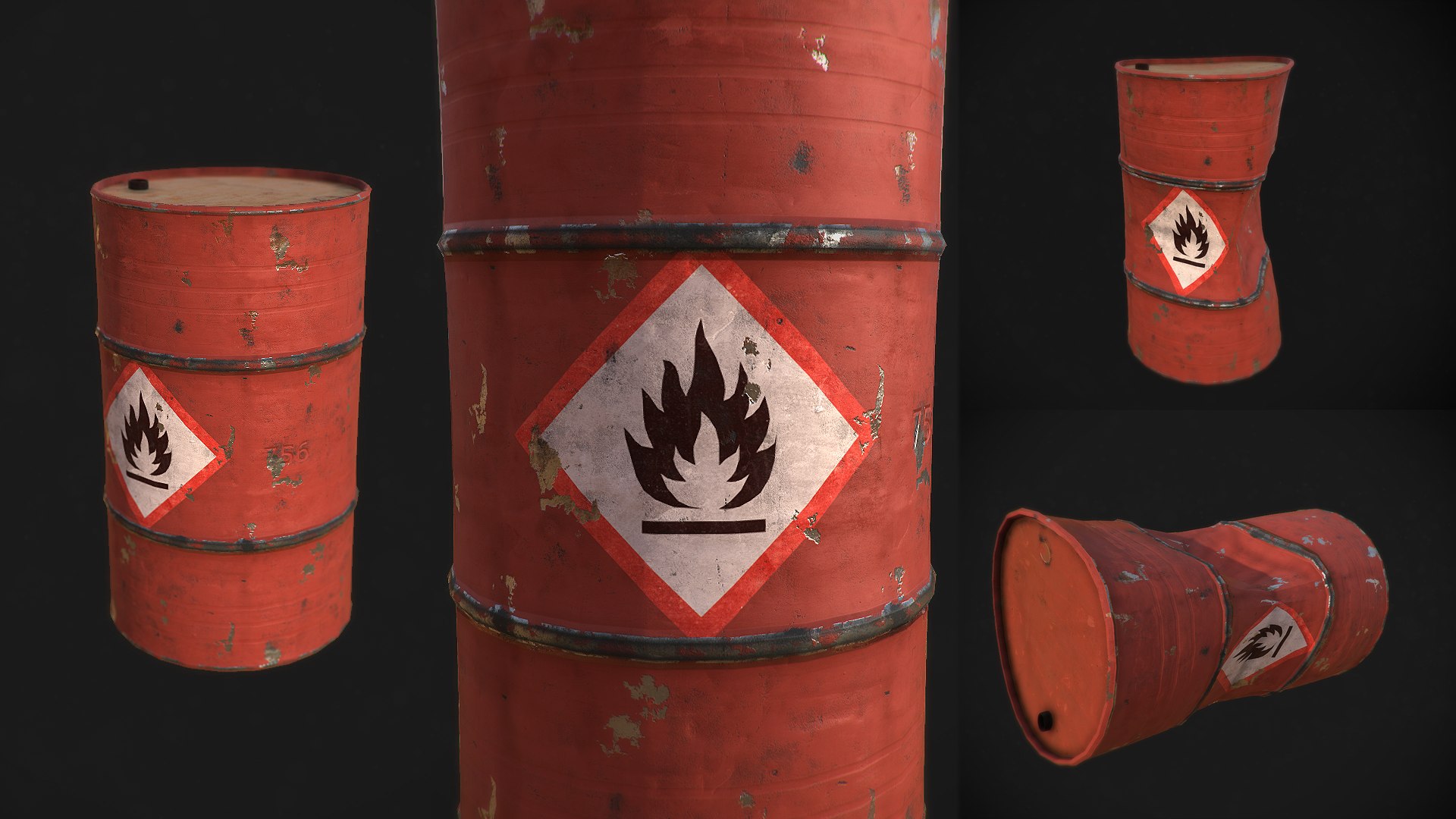 3d model pack barrel