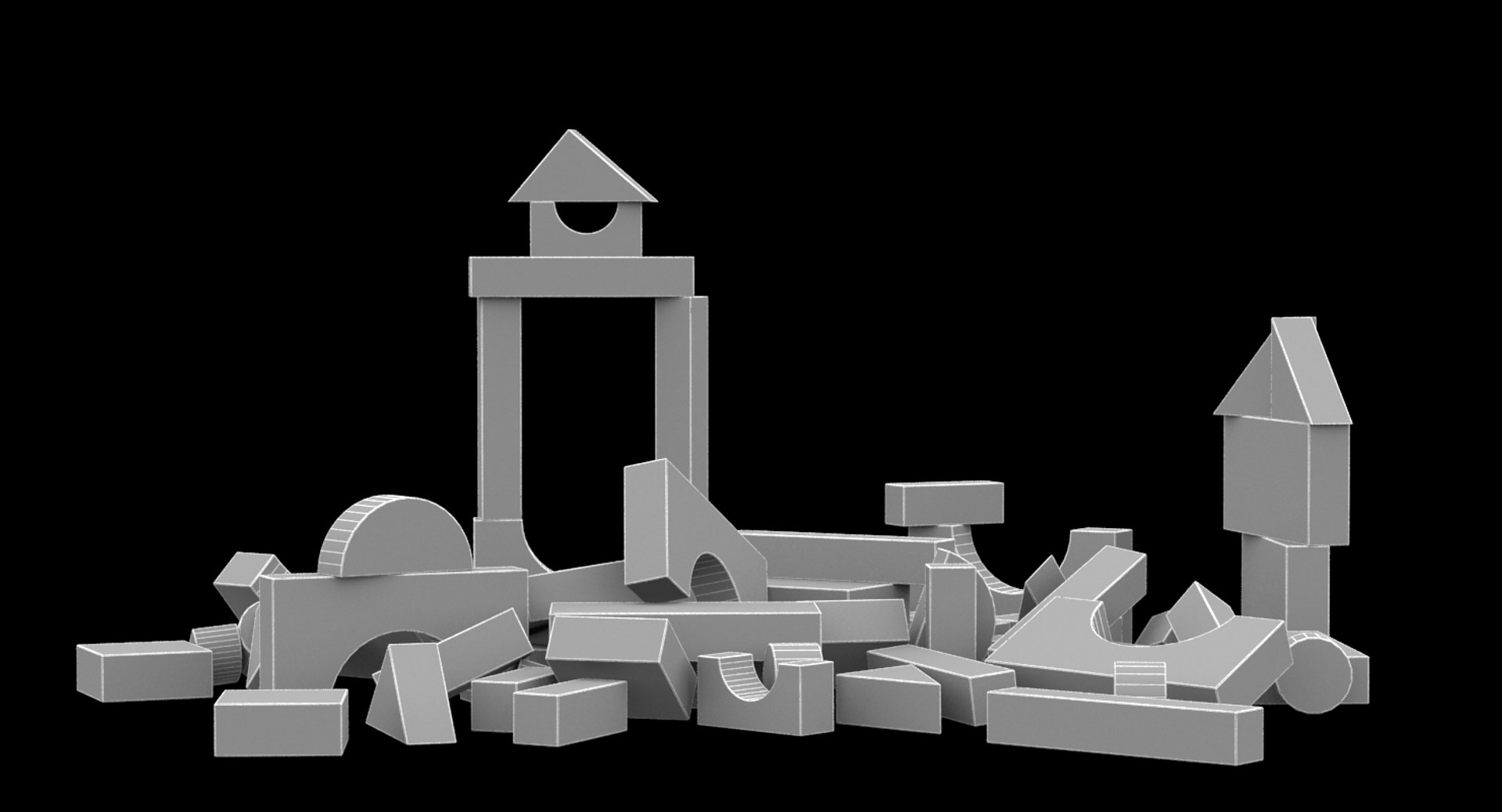 Toy Kids Building Blocks 3D Model - TurboSquid 1504259