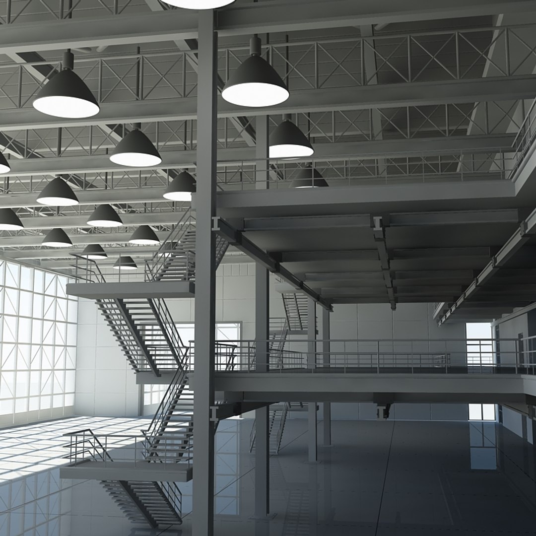 Large Architectural Interior 3d Max