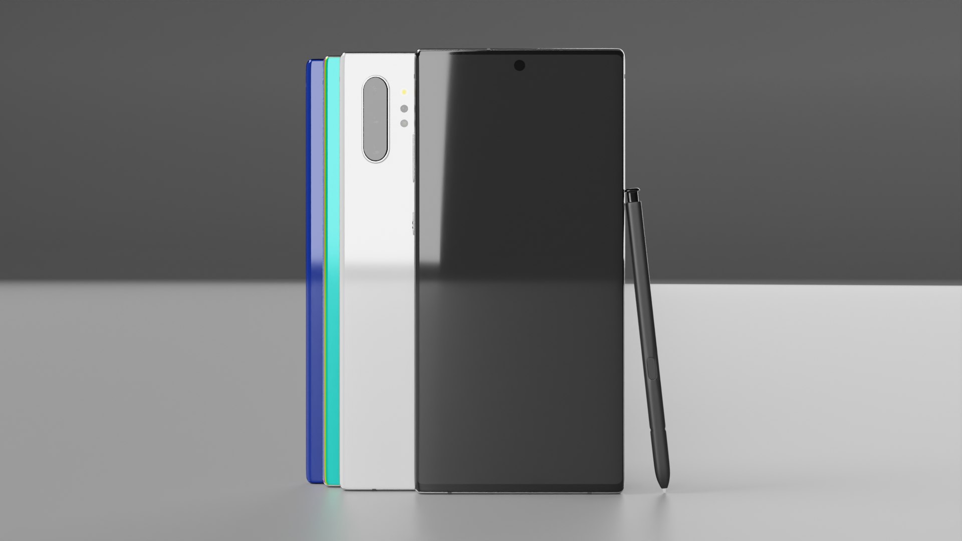 3D Samsung Galaxy Note 10 Plus All Colors - TurboSquid 2052568