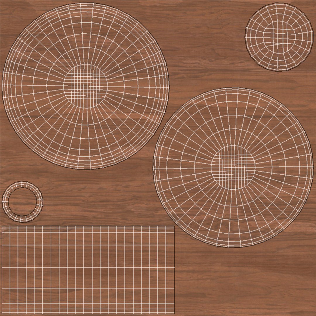 Round Table Dark Wood 3D Model - TurboSquid 1860000