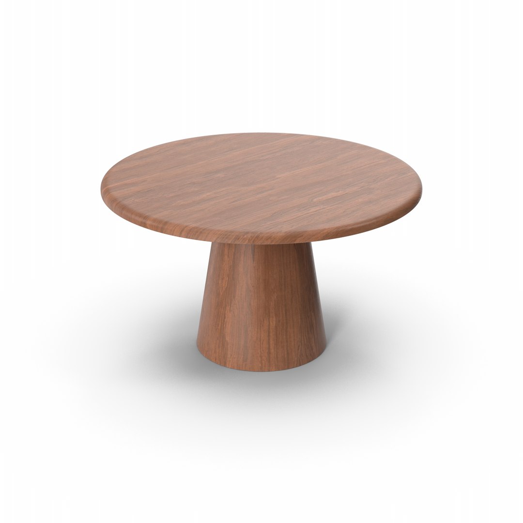 Round Table Dark Wood 3D Model - TurboSquid 1860000