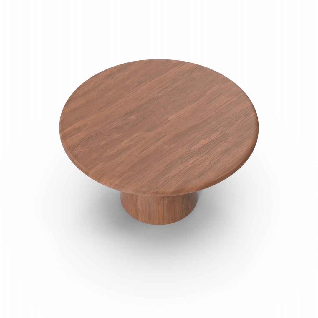Round Table Dark Wood 3D Model - TurboSquid 1860000