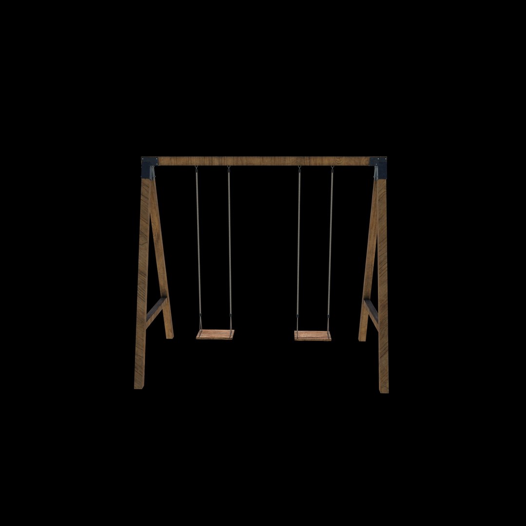 Playground Wooden Swing 3D Model 3D Model - TurboSquid 2352634