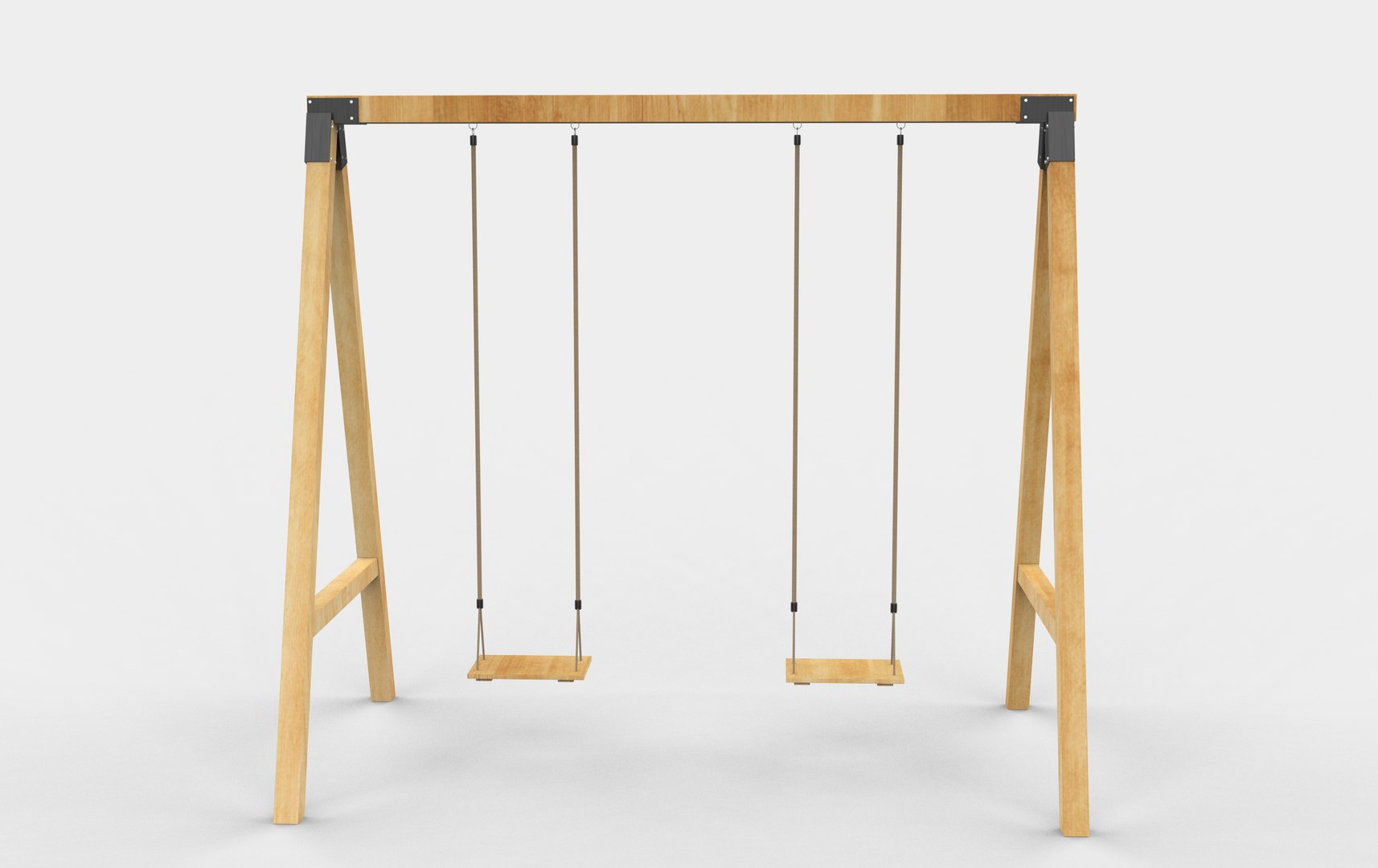 Playground Wooden Swing 3D Model 3D Model - TurboSquid 2352634