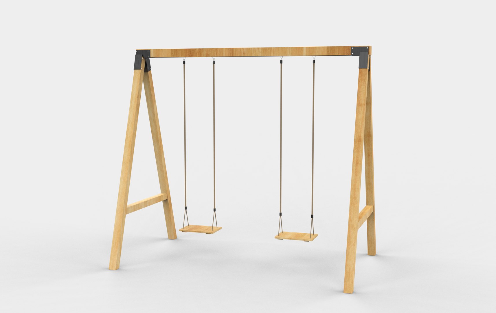 Playground Wooden Swing 3D Model 3D Model - TurboSquid 2352634