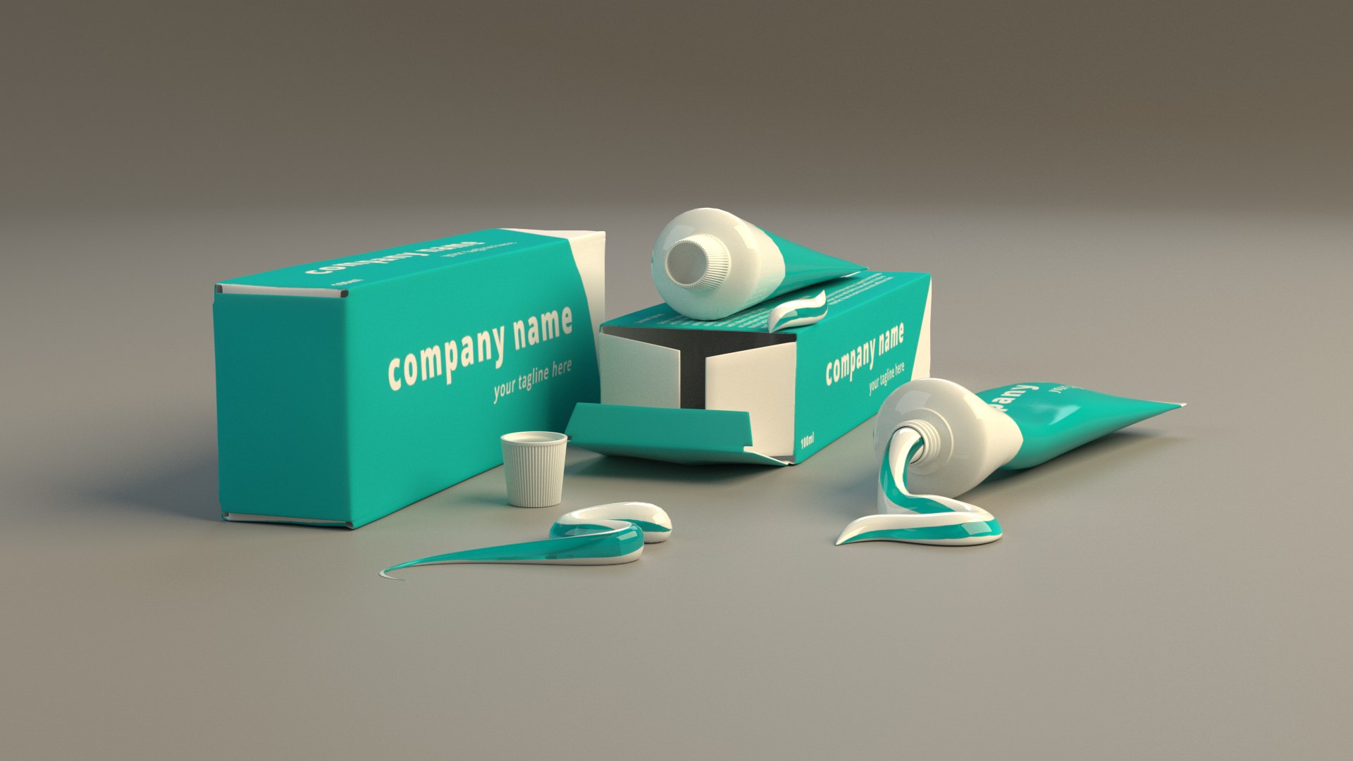 3D Toothpaste Packaging Set Paste Model - TurboSquid 1470941