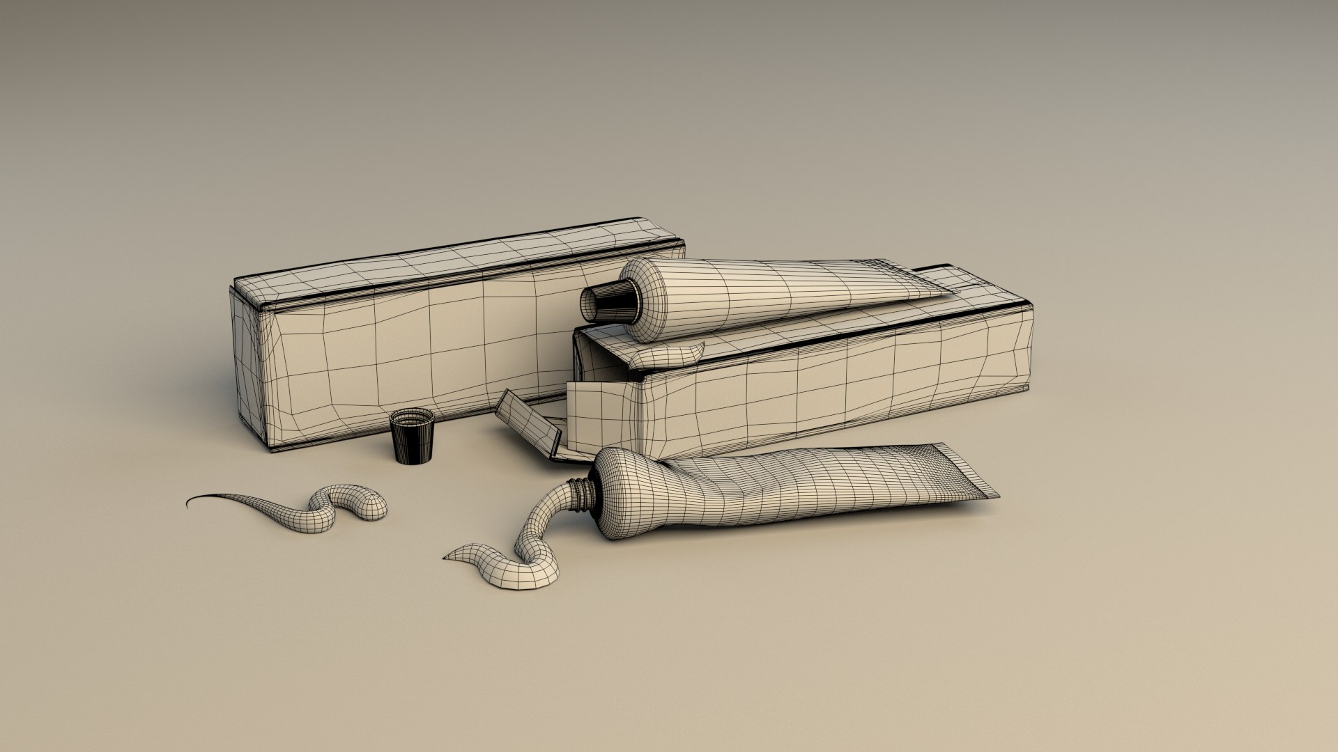 3D Toothpaste Packaging Set Paste Model - TurboSquid 1470941