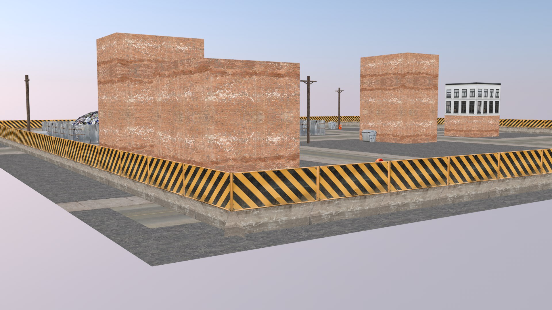 3D Small Town District Low Poly - TurboSquid 2218474