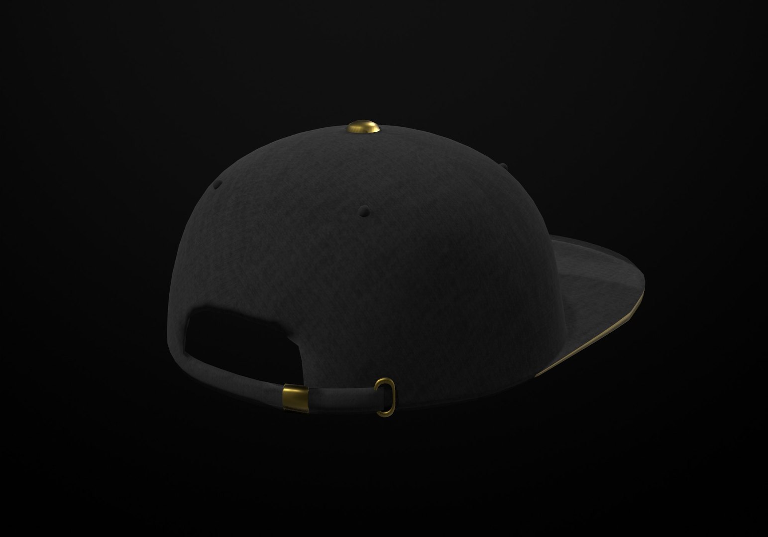 3D Black Stylistic Cap Model - TurboSquid 1893238