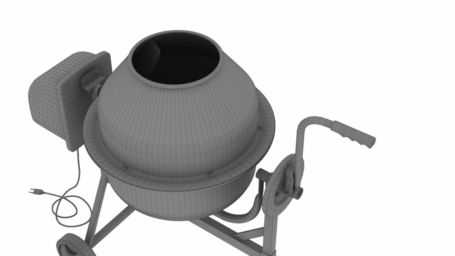 3D Concrete Cement Mixer Portable Model - TurboSquid 1820367