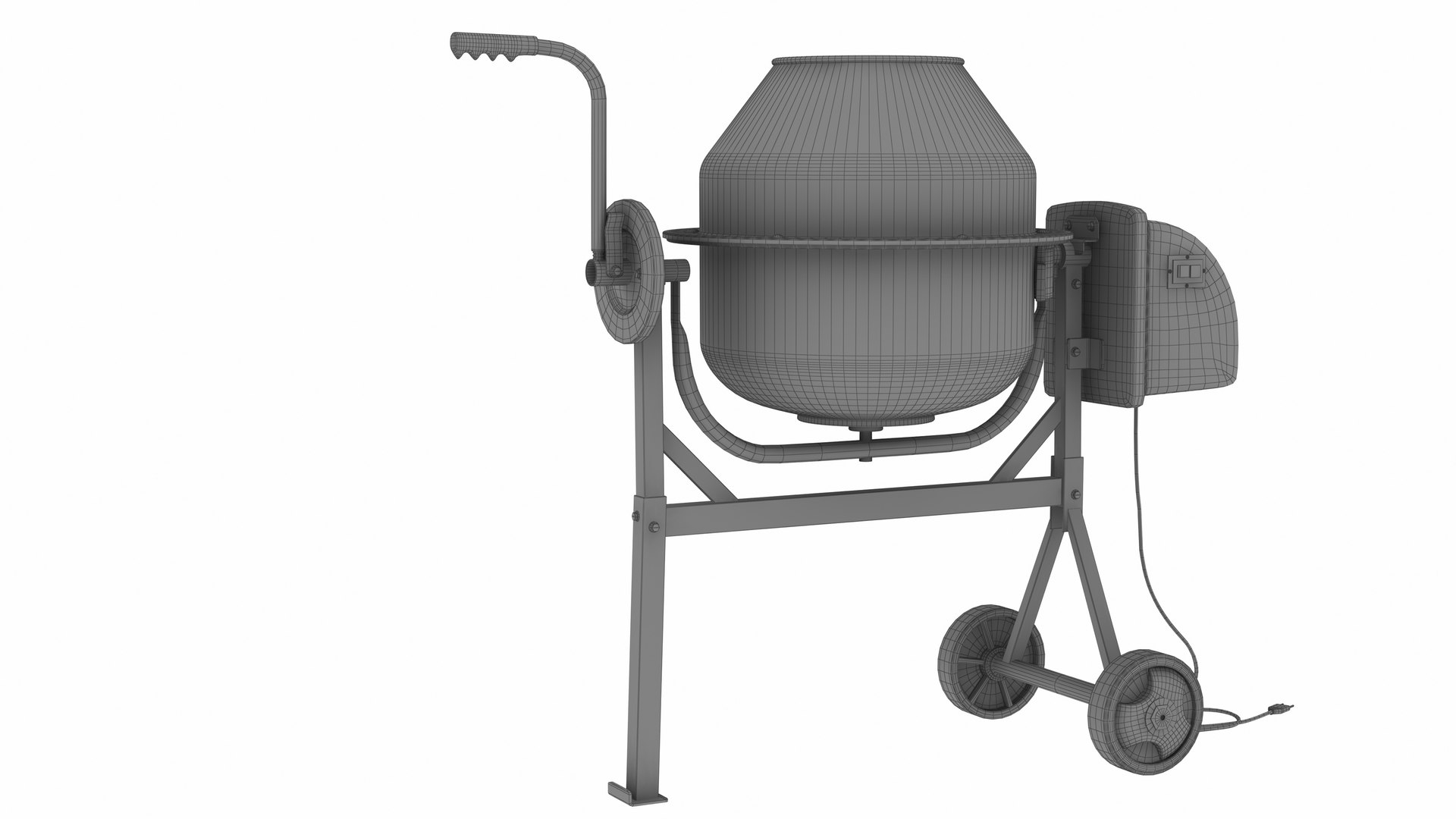 3D Concrete Cement Mixer Portable Model - TurboSquid 1820367