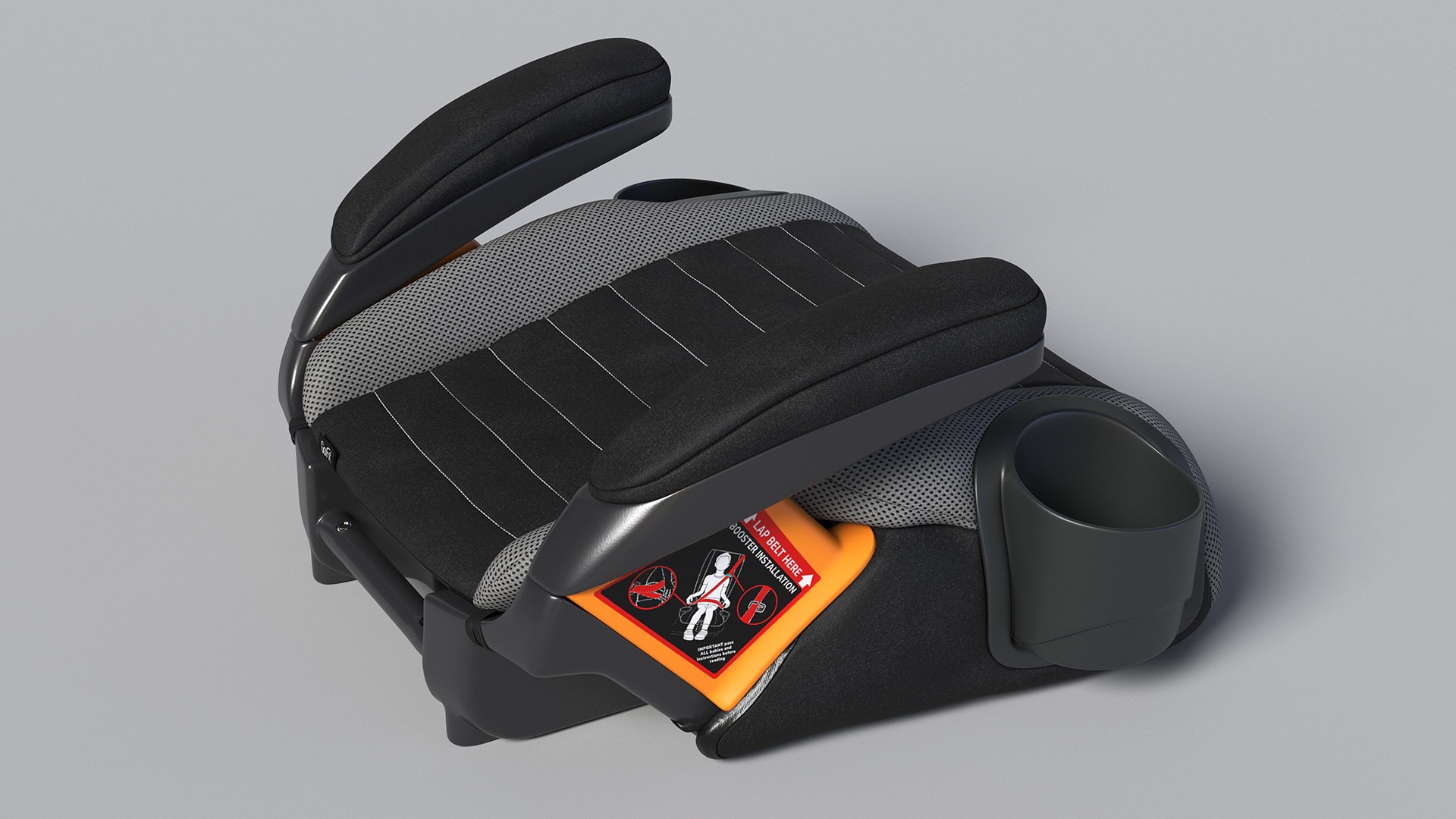 Backless Car Seat Chicco Grey 3D Model - TurboSquid 2197365