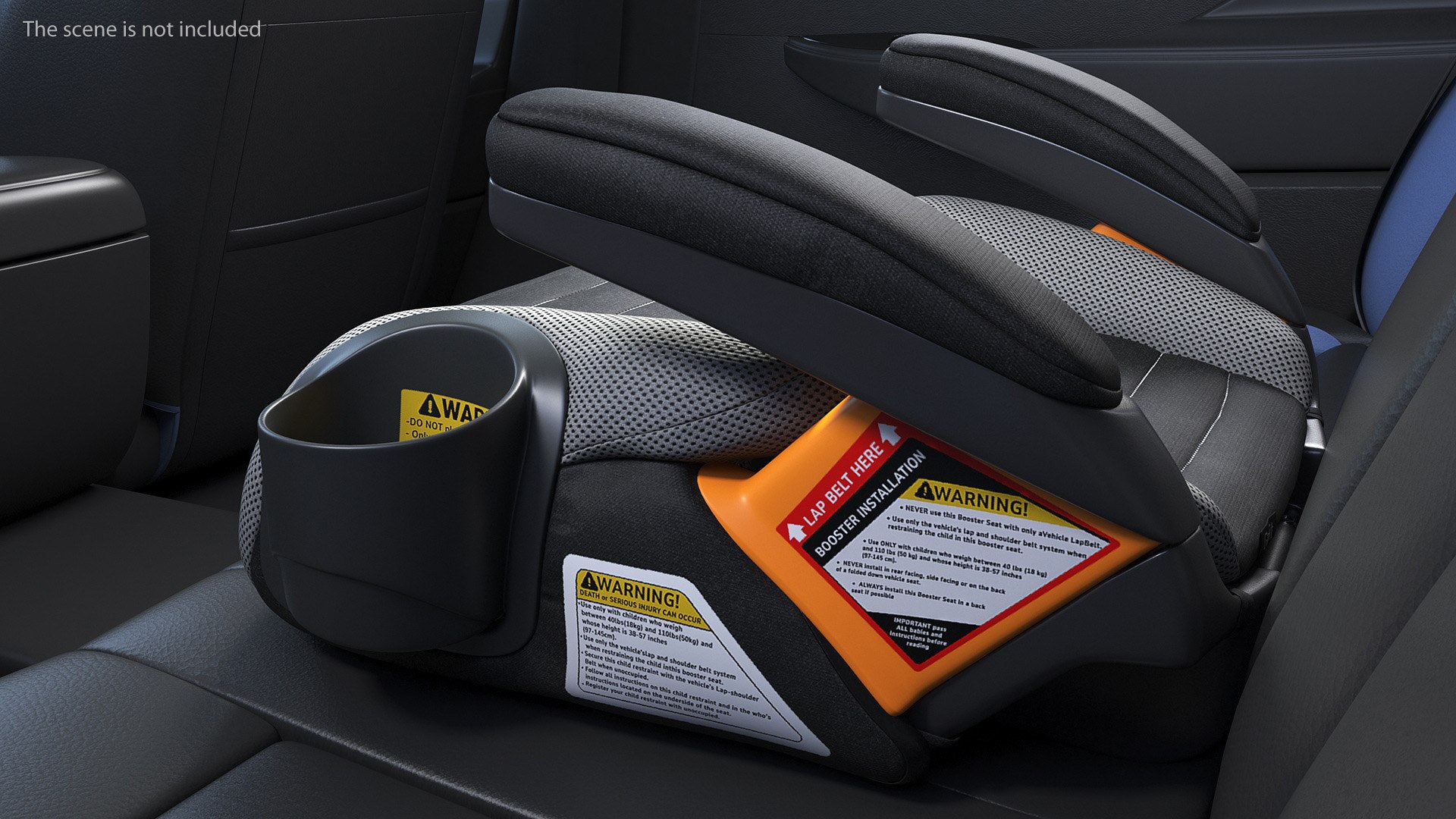 Backless Car Seat Chicco Grey 3D Model - TurboSquid 2197365