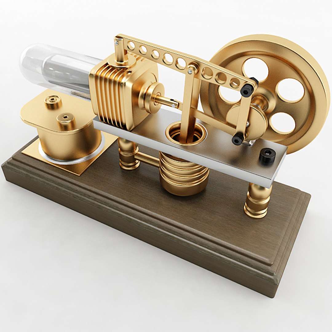 Robinson stirling engine 3D model - TurboSquid 1298489