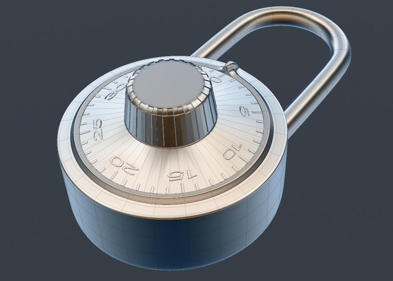 3d Model Combination Padlock Lock