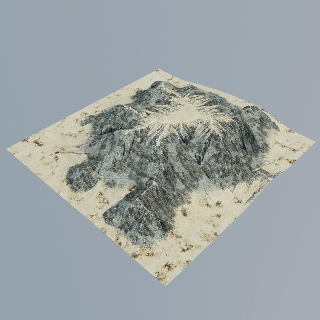 3d Model Of Desert Plateau