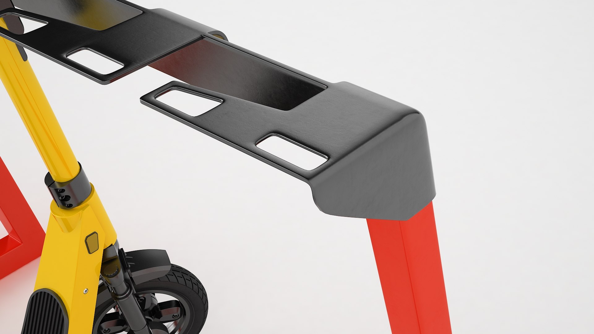 Scooter Parking Rack With Electric Scooter 02 3D Model - TurboSquid 2007101