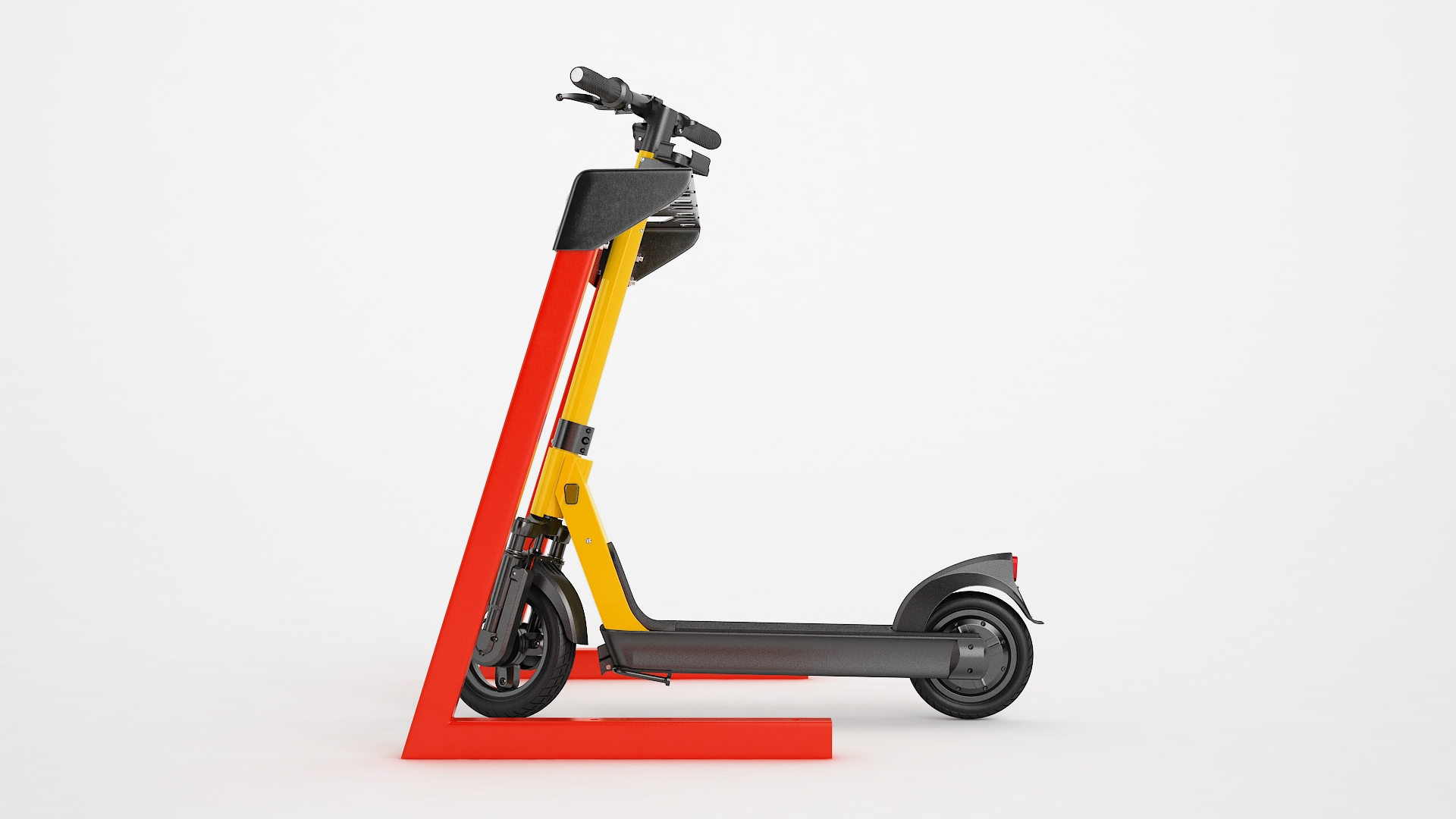 Scooter Parking Rack With Electric Scooter 02 3D Model - TurboSquid 2007101