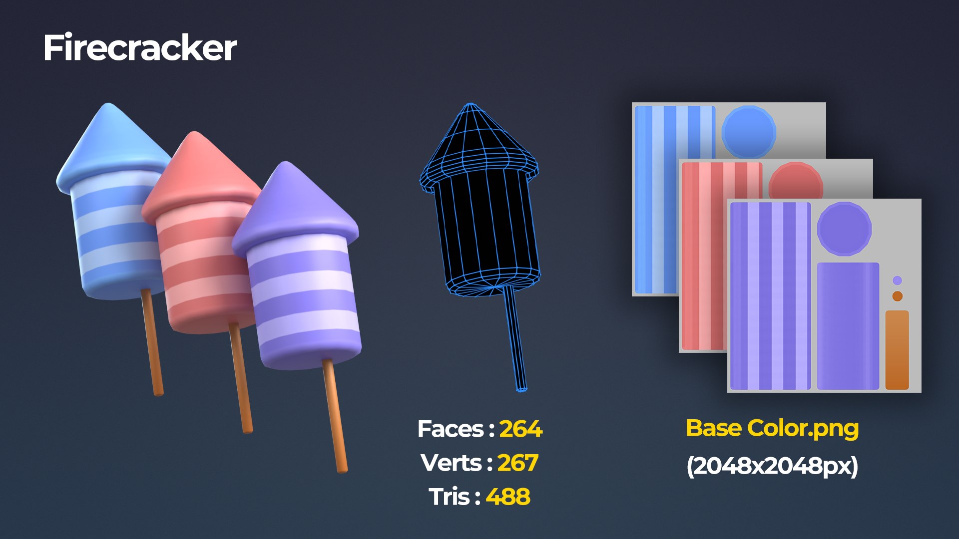 Birthday Pack 3D Model - TurboSquid 2217343