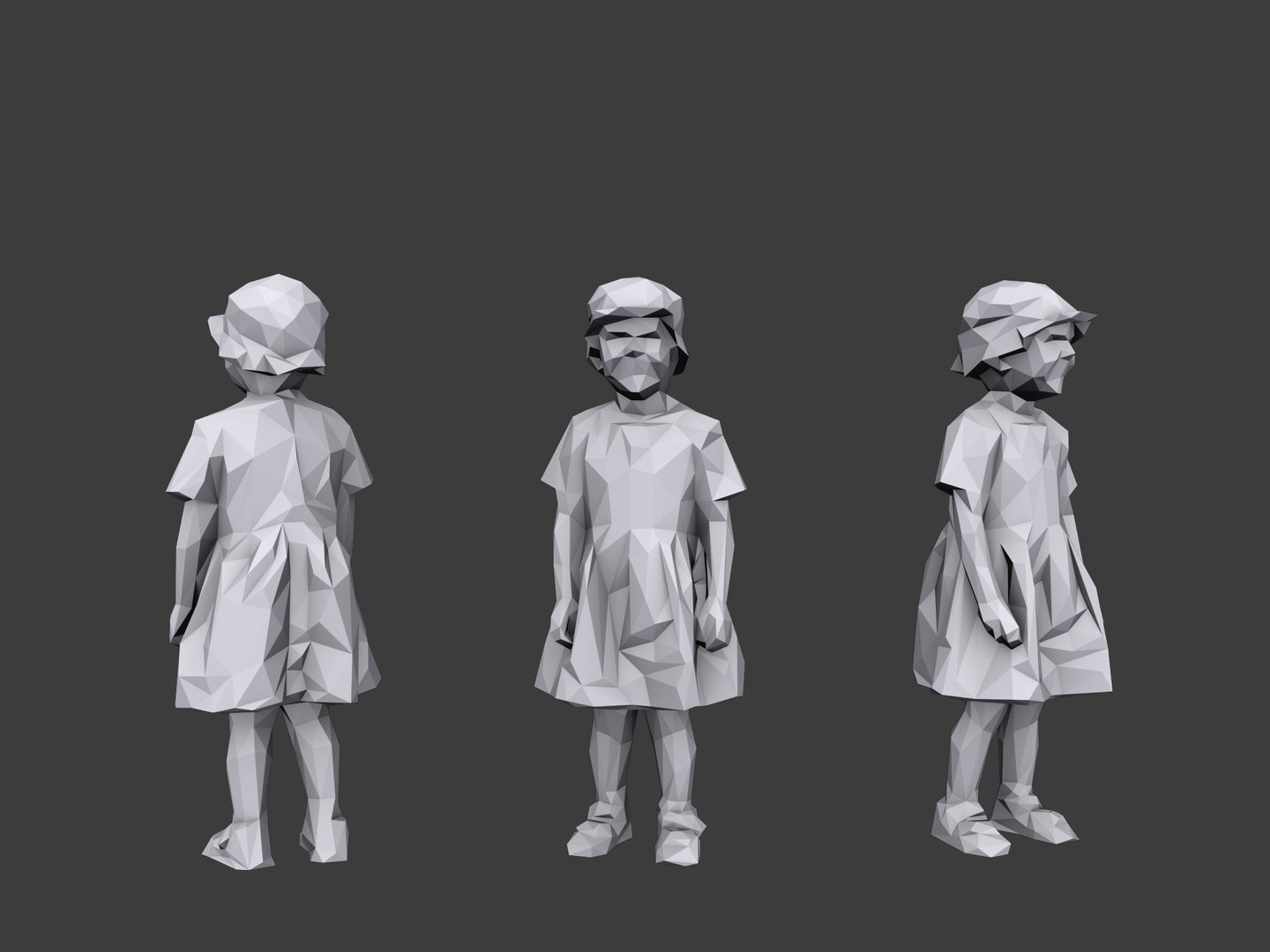3d model stylized children child