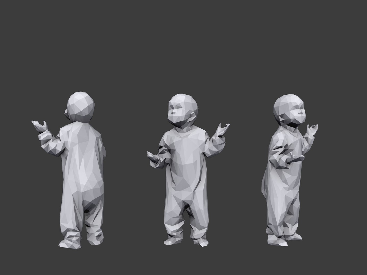 3d model stylized children child