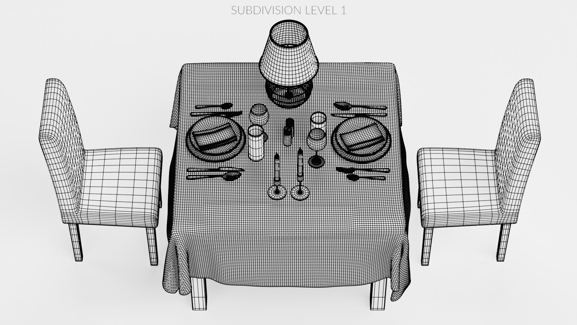 3D Model Restaurant Table Full 5 - TurboSquid 1958474