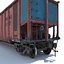 railway coal car cargo train 3d model