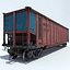railway coal car cargo train 3d model