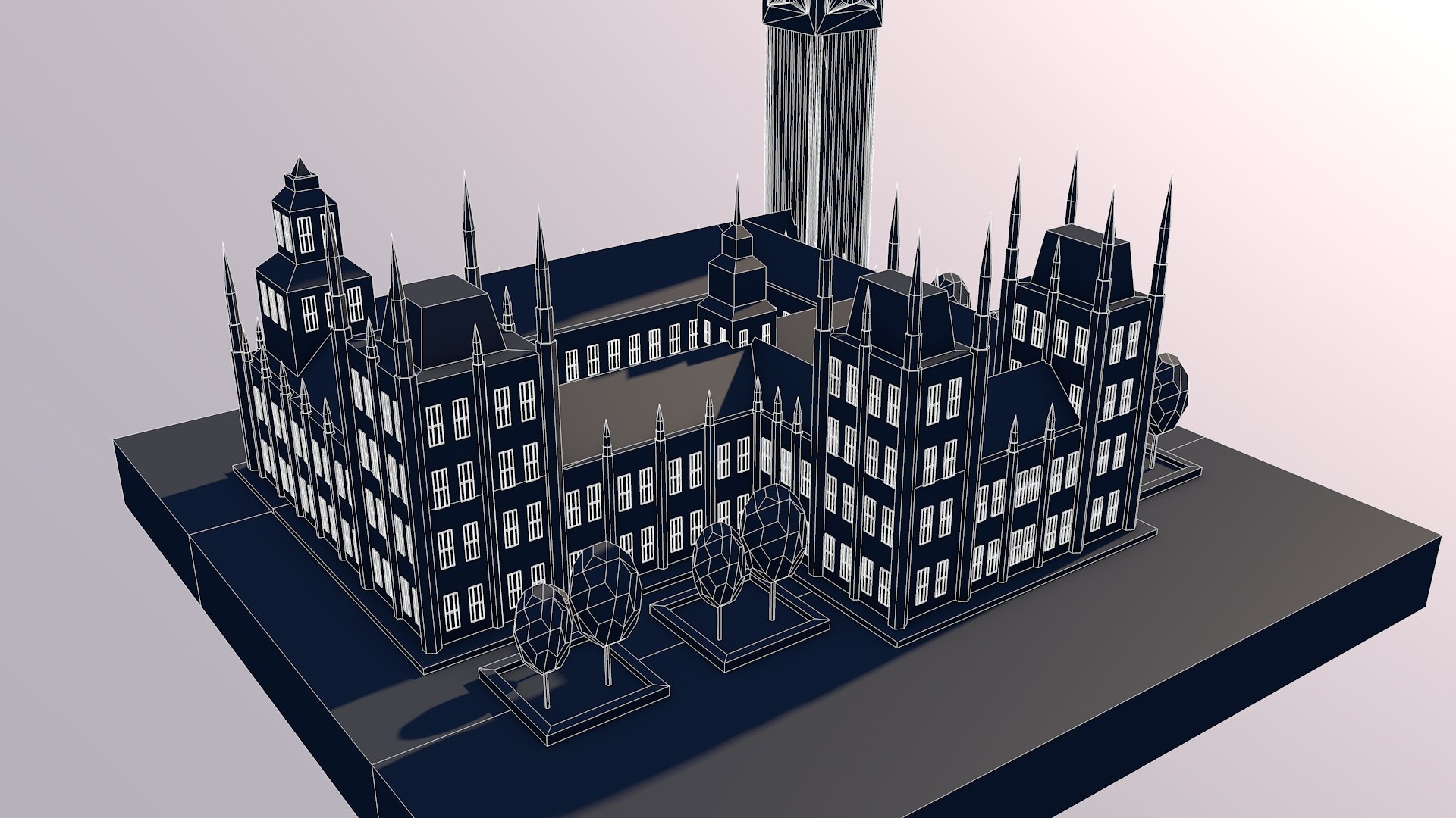 3D Big Ben Cartoon Low Poly Model - TurboSquid 2033660