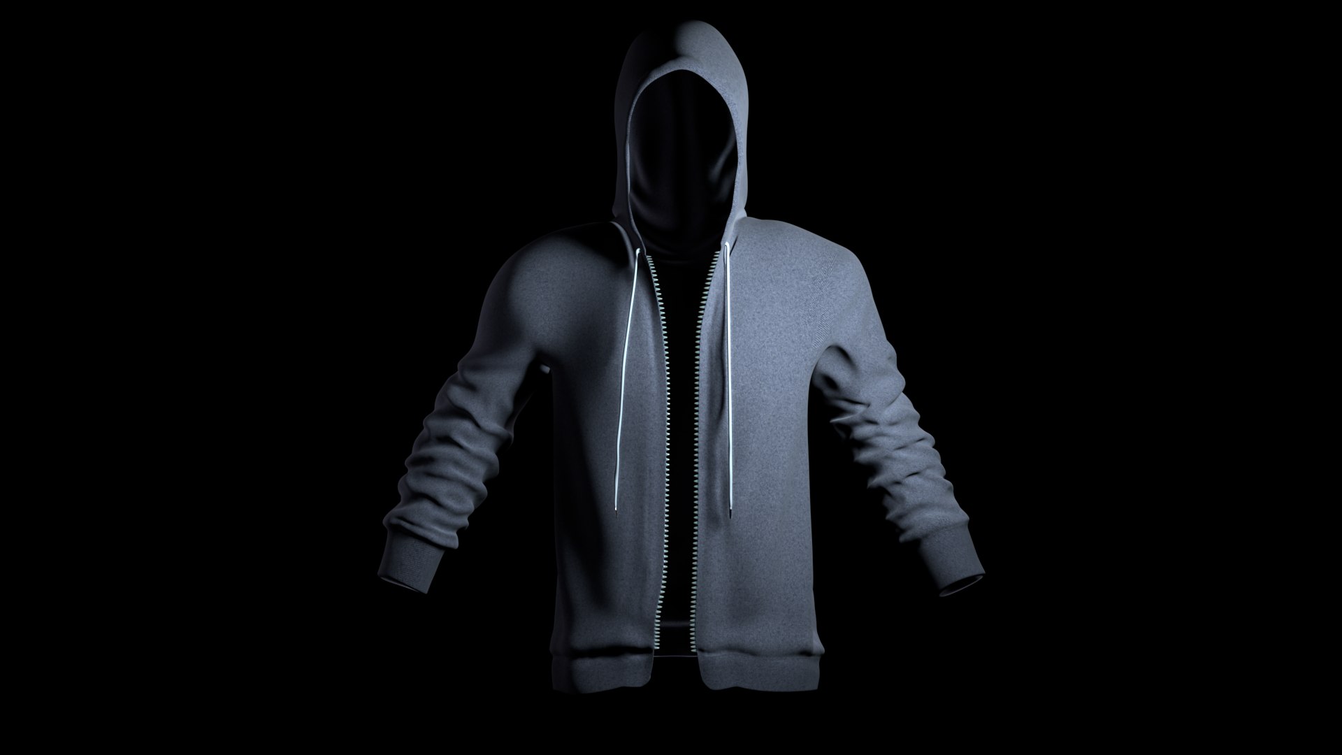 3D Grey Hoodie Model - TurboSquid 2099403
