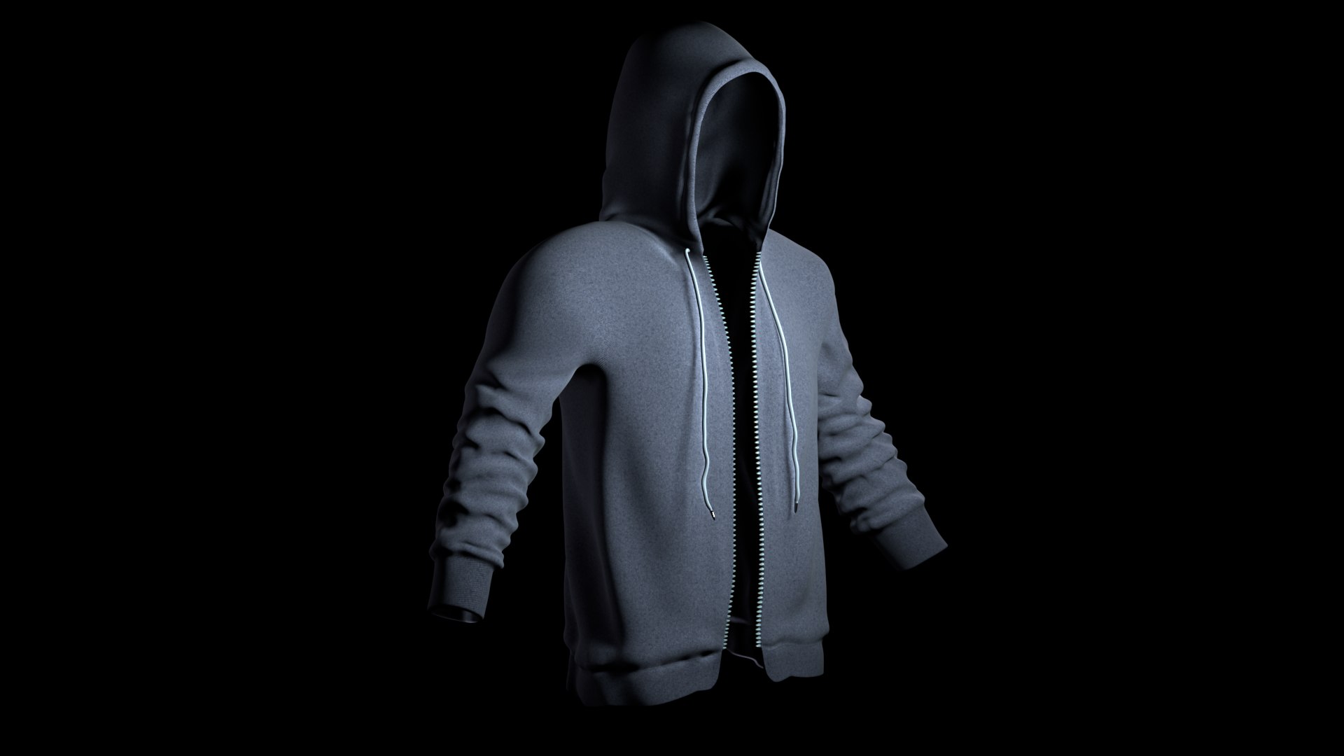 3D Grey Hoodie Model - TurboSquid 2099403