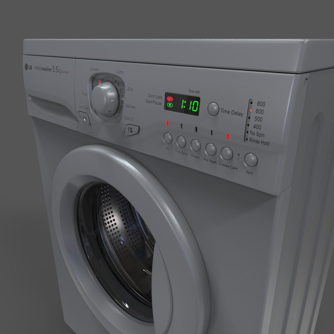 Washing Machine Lg Intellowasher 3D - TurboSquid 1698861