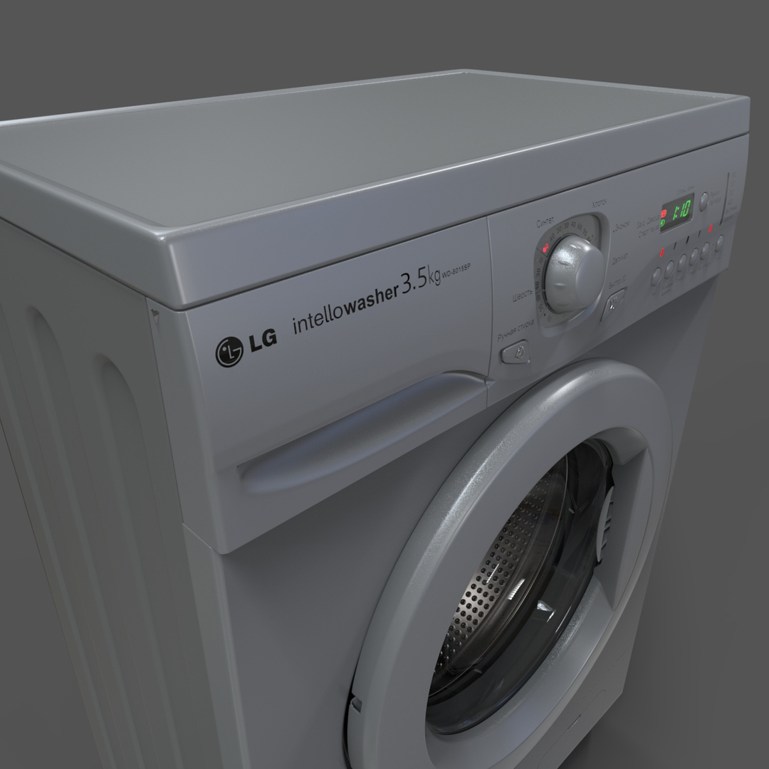 Washing machine lg intellowasher 3D - TurboSquid 1698861
