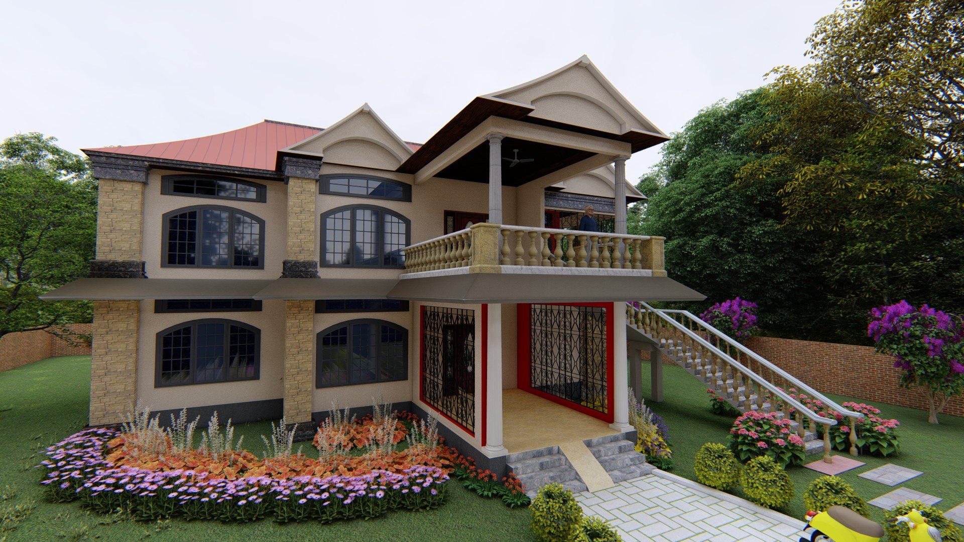 Double Storey Residential 3D Model - TurboSquid 1333982