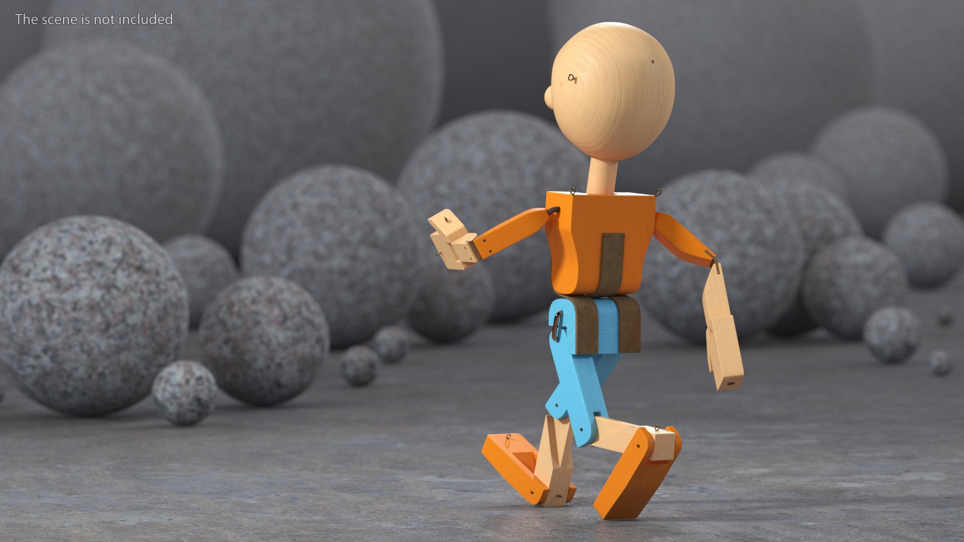 Colored Wooden Character Rigged For Modo Model - TurboSquid 2012967